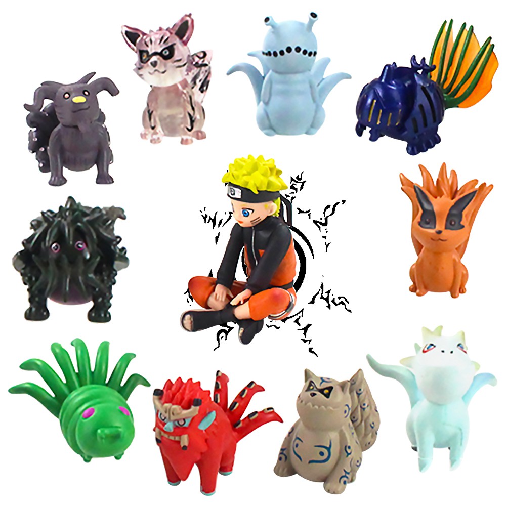 11 ชิ้น/เซ็ต Naruto Uzumaki bijuu Shukaku Gyuki Kurama Isobu Son Goku ...