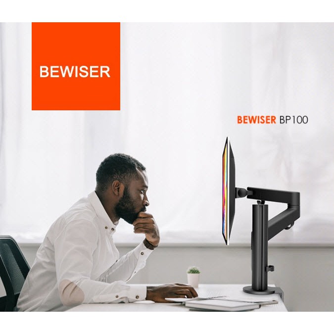 BEWISER BP100 ขาตั้งคอม จอมอนิเตอร์VESA14"-40" แขนอลูมินั่มยาวดัดปรับ ...