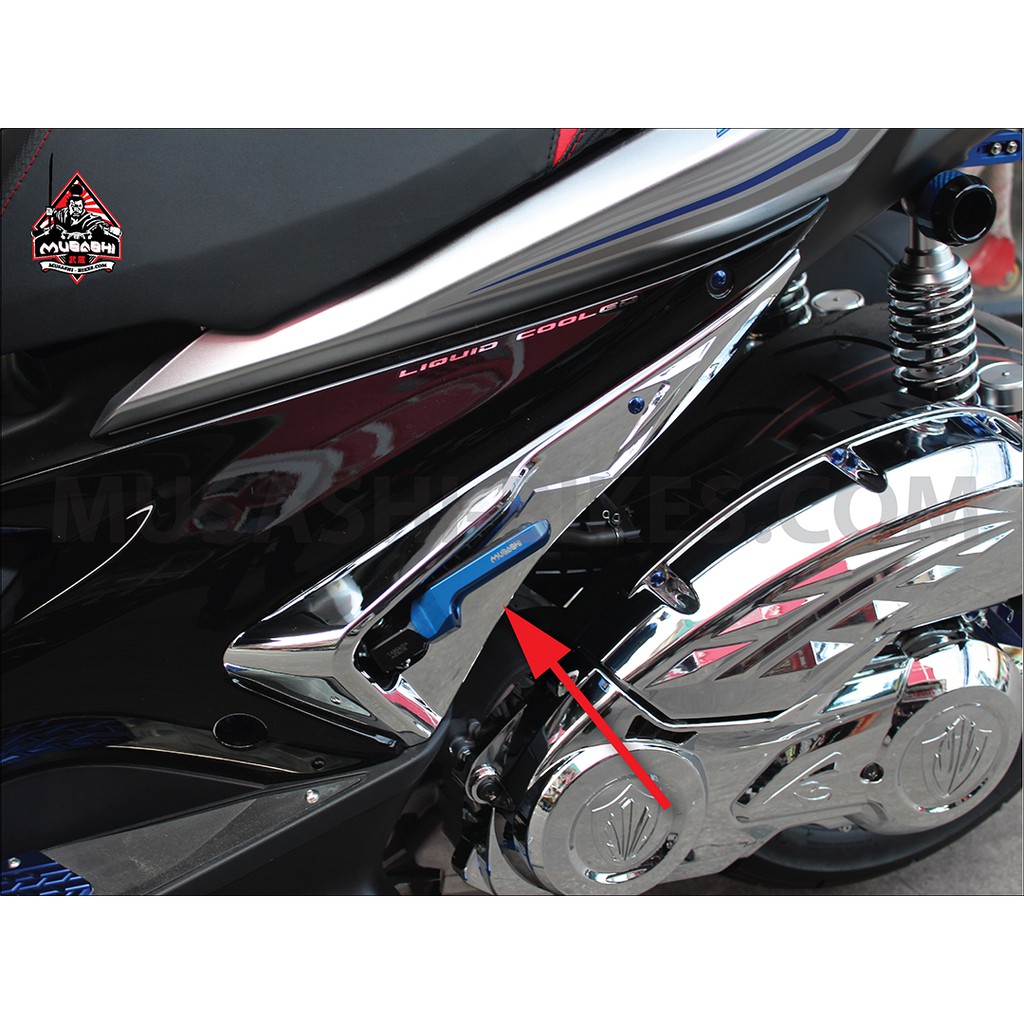 Aerox Dip film carbon and chrome Back Footrest Cover for Yamaha Aerox ...