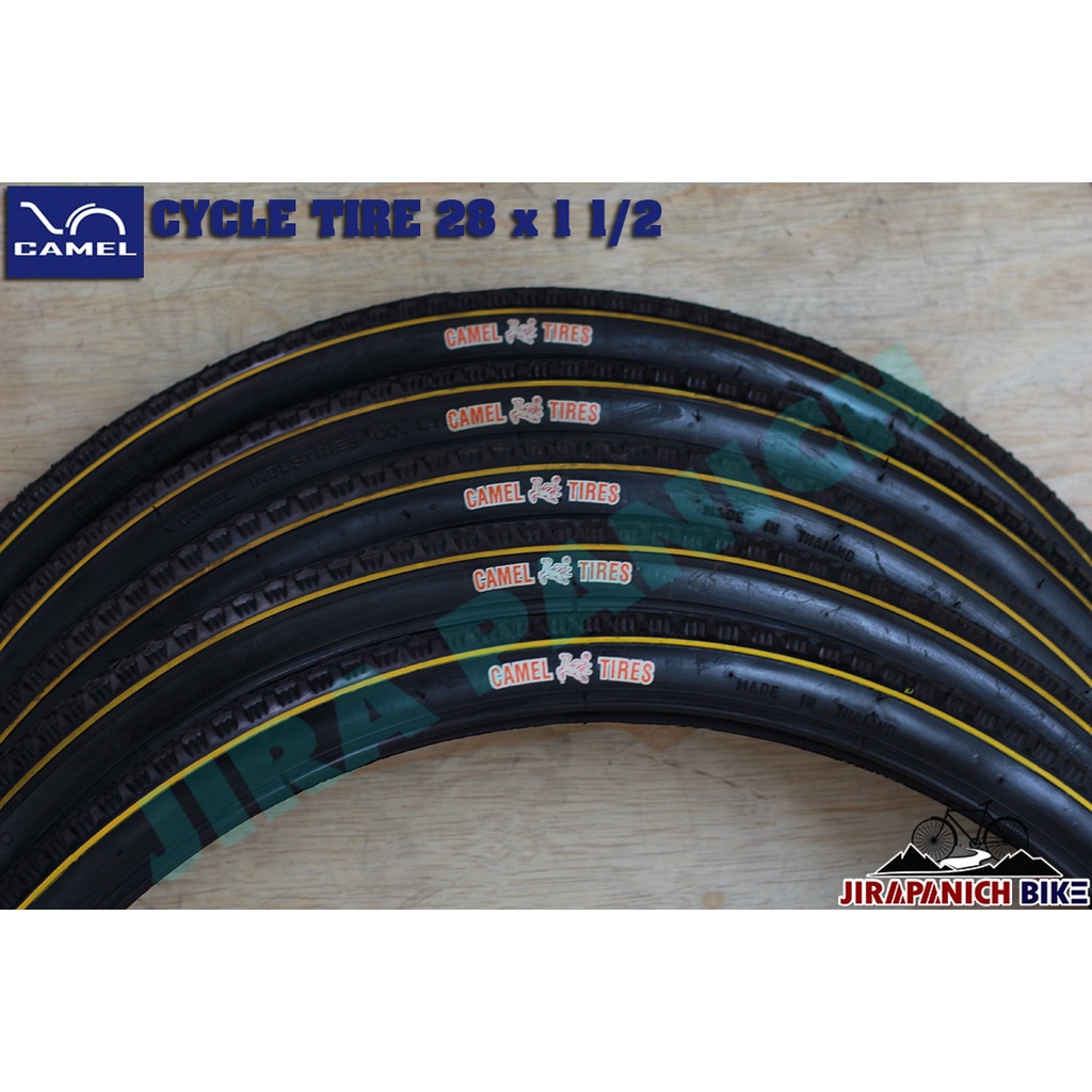 (ลดสูงสุด 120.- พิมพ์ WKSHFI )ยางนอกจักรยาน 28 นิ้ว CAMEL CYCLE TIRE 28x1*1/2 นิ้ว | Shopee Thailand