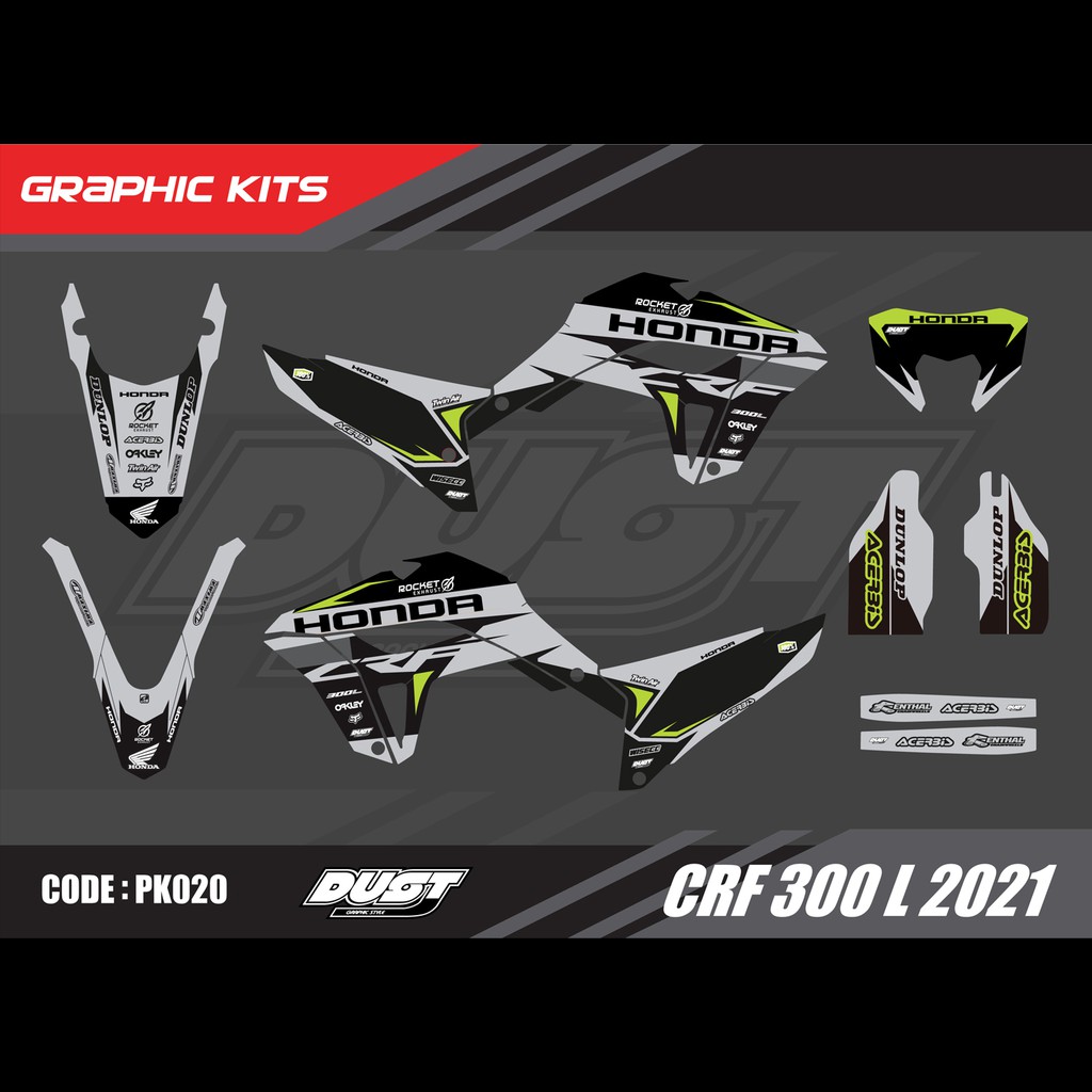 สติ๊กเกอร์วิบาก Honda CRF 300L 2021 ทั้งคัน Graphic kit สติ๊กเกอร์ ...