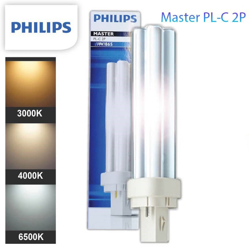 Philips Master PL-C 10W 13W 18W 26W 2P 2pin G24d โคมไฟฟลูออเรสเซนต์ 827/830/840/865 | Shopee ...