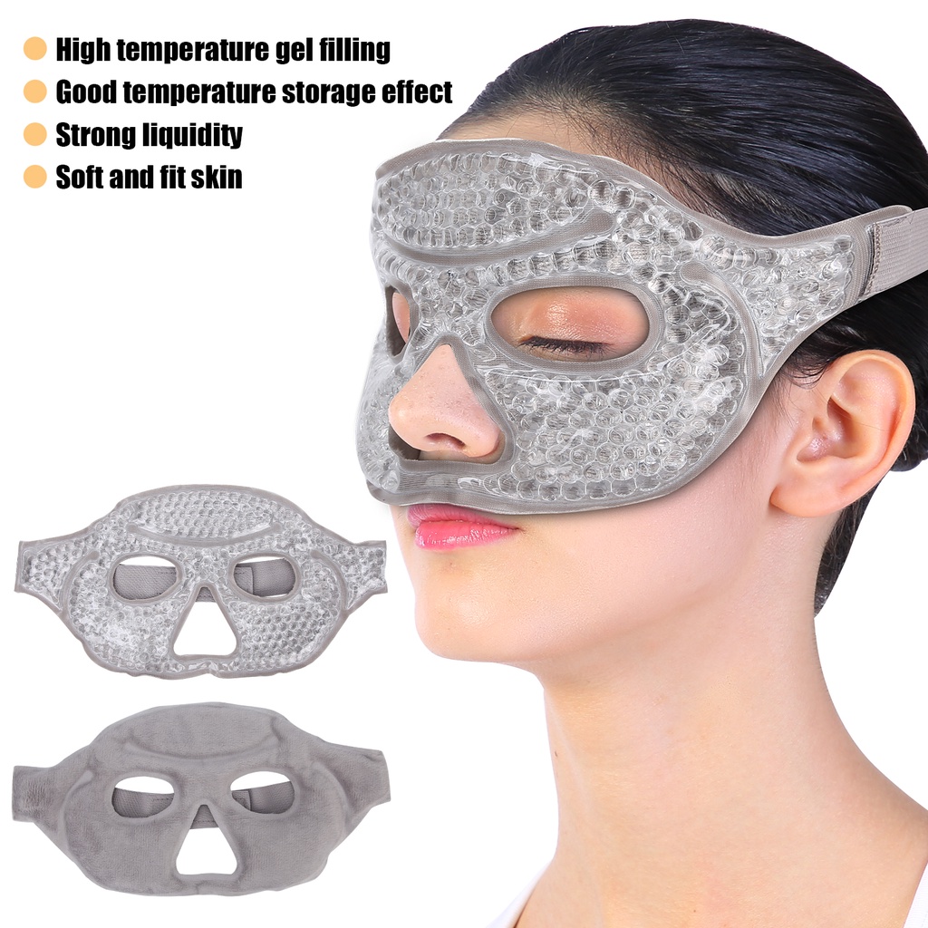 ประคบเย็นเจลประคบร้อนเจลครึ่งหน้ากาก PVC Plush Double Face Mask หน้ากาก ...