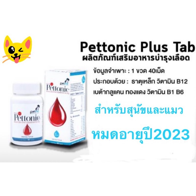 Pettonic plus tab ขนาดบรรจุ 40 เม็ด อาหารเสริมสุนัข | Shopee Thailand