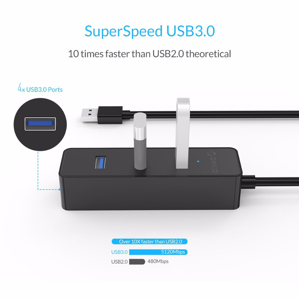 ORICO USB HUB 3.0 4 Ports HUB 5Gbps High Speed for Laptop Computer ...