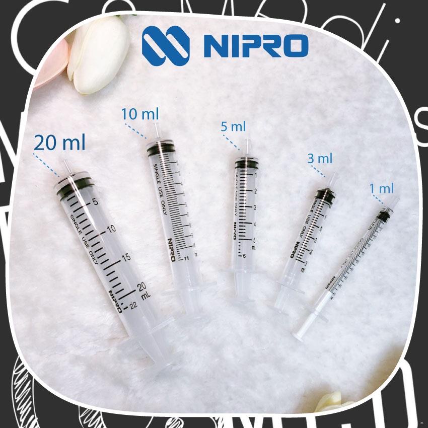 ∋Syringe Nipro ไซริงค์นิโปร กระบอกฉีดยา 1 , 3, 5, 10, 20 ml ไม่ติดเข็ม | Shopee Thailand