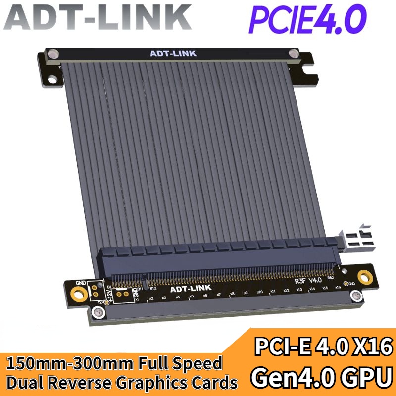 000+Black&Silver PCIe 4.0 x16 Riser Cable RTX 3090 3060 Graphics Cards ...