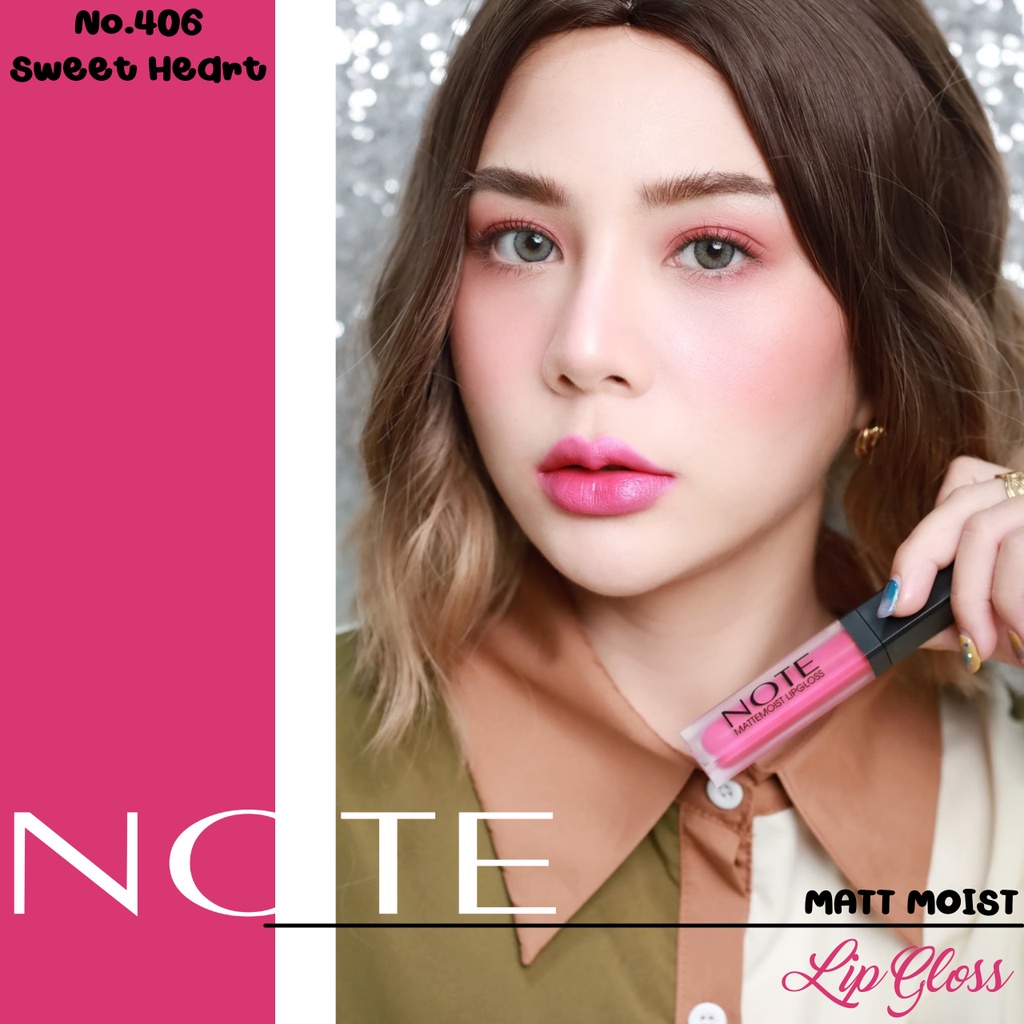NOTE COSMETICS MATTEMOIST LIPGLOSS ลิปสติกแบบจุ่มเนื้อกำมะหยี่ นำเข้าจากยุโรป เนื้อเวลเวทปากไม่ ...