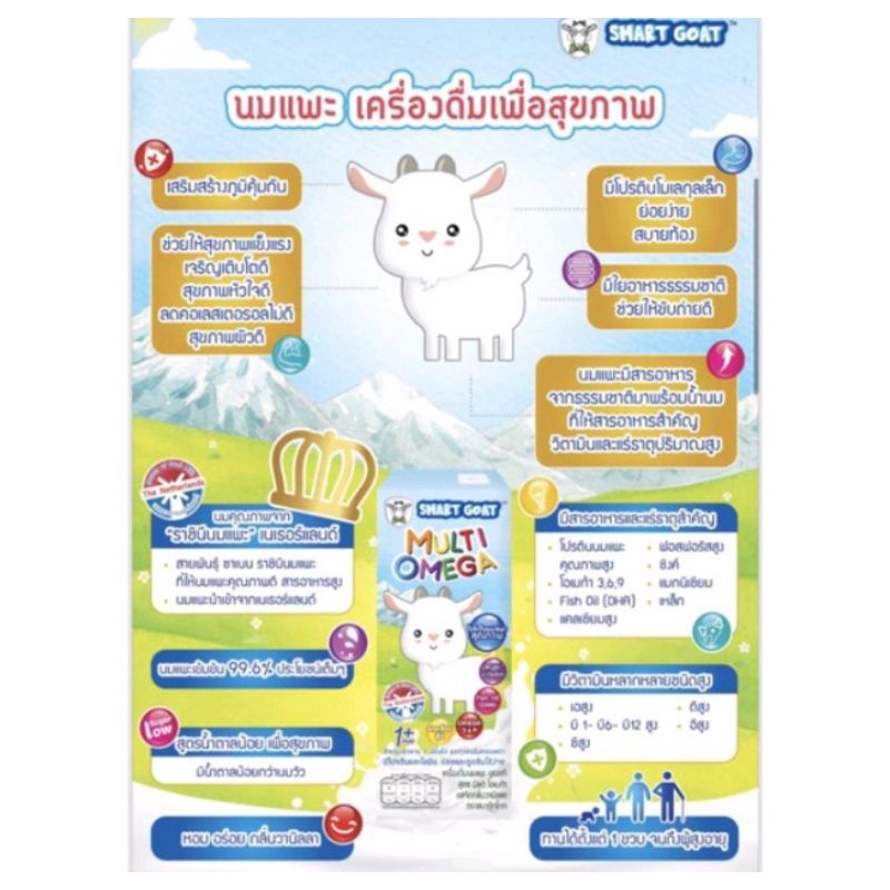 นมแพะ Smart goat UHT 180ml. (แพค 3 กล่อง) | Shopee Thailand