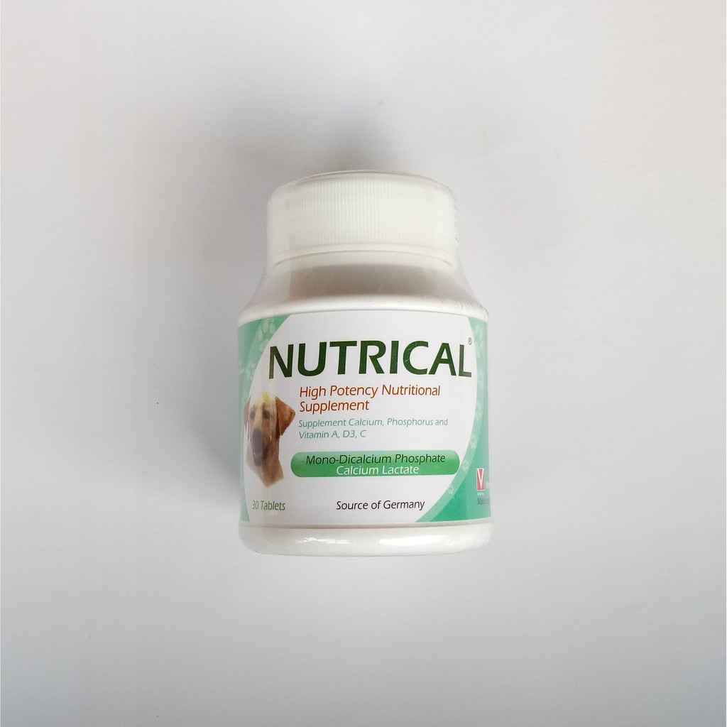 Nutrical วิตามินเสริมแคลเซียมสำหรับสุนัข นูตริแคล Nutrical แคลเซียมสำหรับสุนัข บรรจุ 30 เม็ด ...