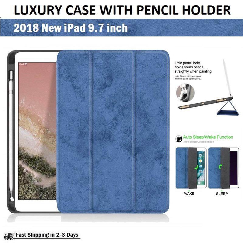 Qcase - เคส สำหรับ iPad 2017 ,iPad 2018 ,iPad Air1 ,iPad Air2 เคสไอแพด น้ำหนักเบา มีช่องเสียบปาก ...