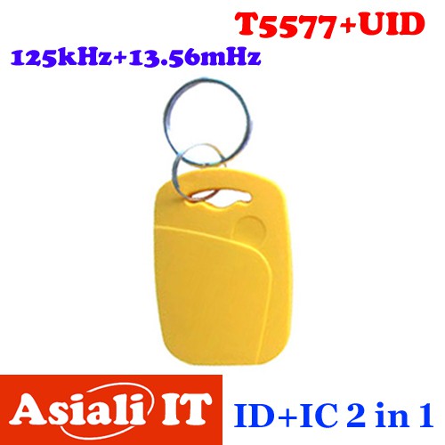 UID T5577 Dual Frequency Composite Keychain ID 125 kHz + IC 13.56 mHz ...