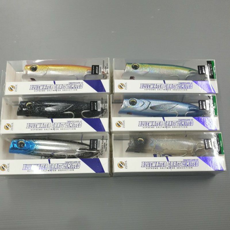Zerek JET POPPER PUG FACE POPPER LURE LIGHT POPPING SERIES UMPAN ...