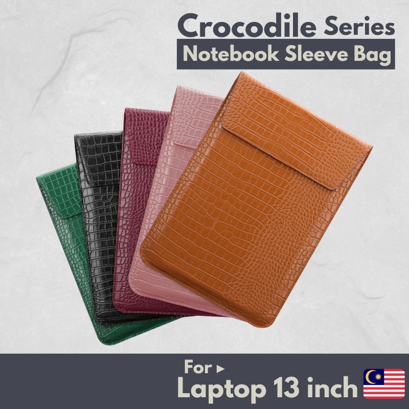 Crocodile เคสกระเป๋าใส่แล็ปท็อป โน้ตบุ๊ก หนัง PU ขนาด 13 นิ้ว สําหรับ ...