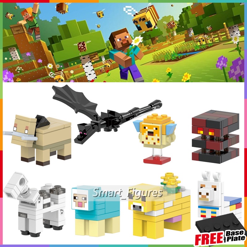 Minecraft Minifigures Hoglin Ender Dragon Pufferfish Magma Cube ...