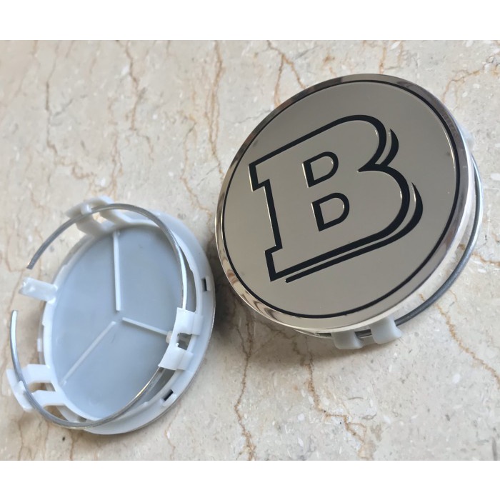 Brabus Silver Mercedes Benz Emblem Wheel Rim Hubcap 75mm Mercy 75mm ...