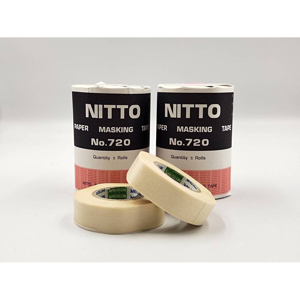 เทปนิตโต้ กระดาษกาวนิตโต้ NITTO No.720 Paper Masking Tape (ขายยกแถว ...