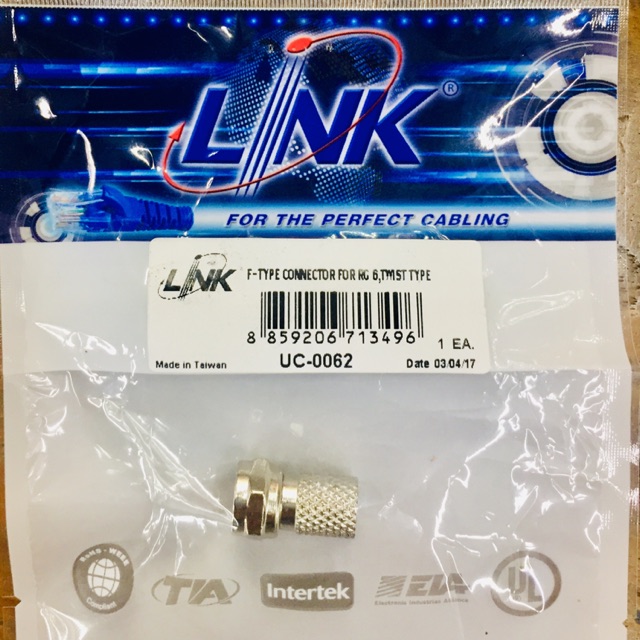 UC-0062 F-Type Connector for RG6 Twist Type Link | Shopee Thailand