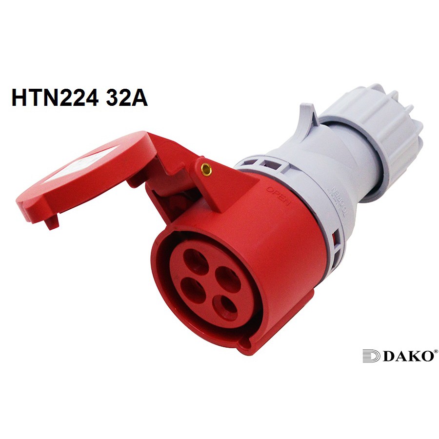 "Dako" Power Plug (เพาเวอร์ปลั๊ก) รุ่น HTN224 32A 380V-415V 4Pin IP44 ...