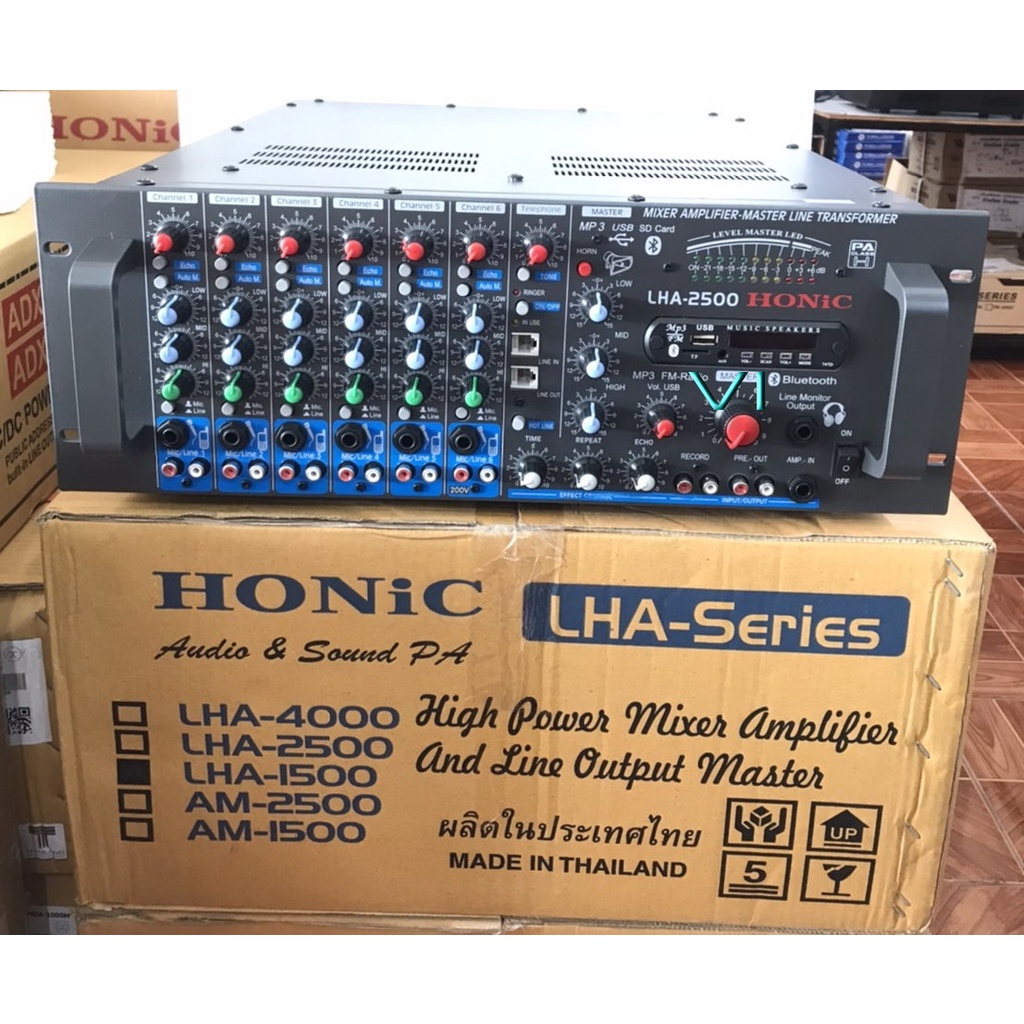 HONIC LHA-2500 Mixerเครื่องขยายเสียง Power Mixer กำลังขยาย 2,500 W. ที่ 4 โอมห์ | Shopee Thailand