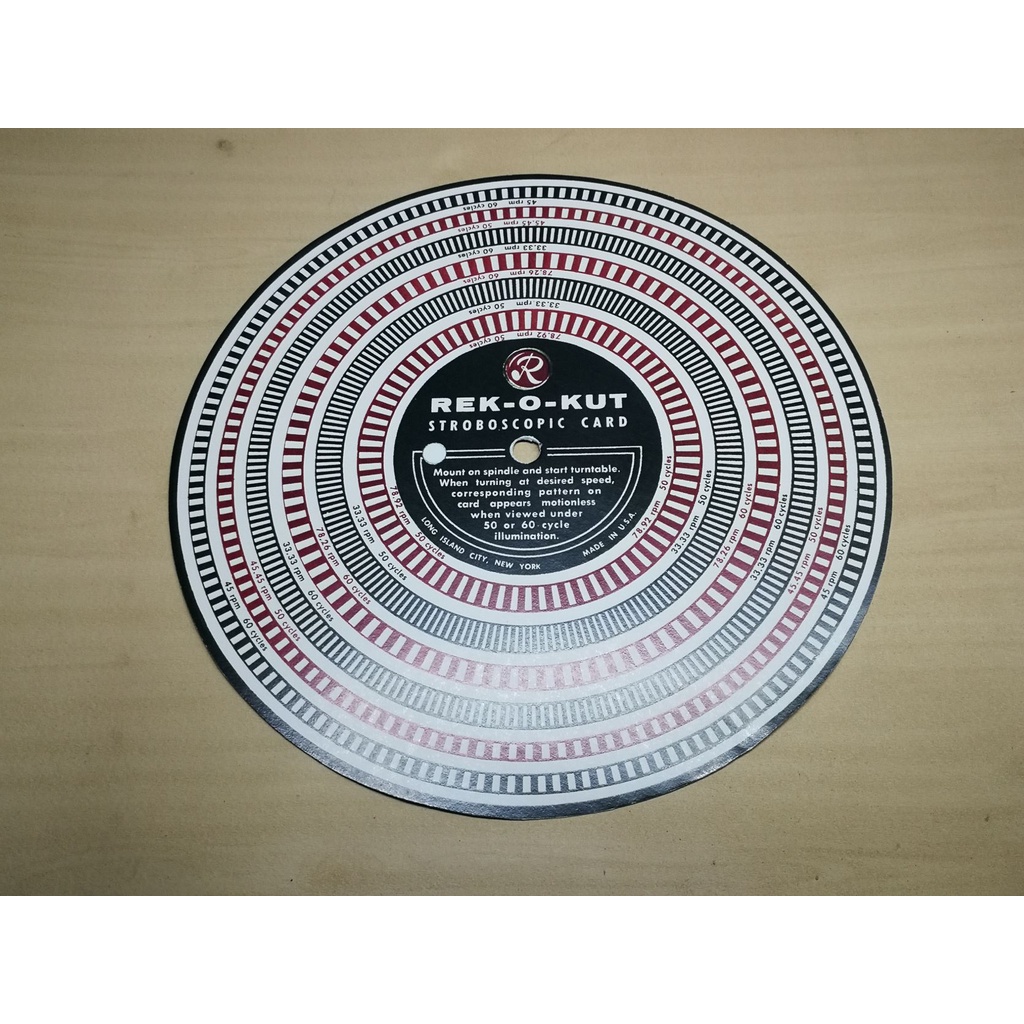แผ่นวัดรอบเครื่องแผ่นเสียง Stroboscopic Card ของ Rek-O-Kut | Shopee ...