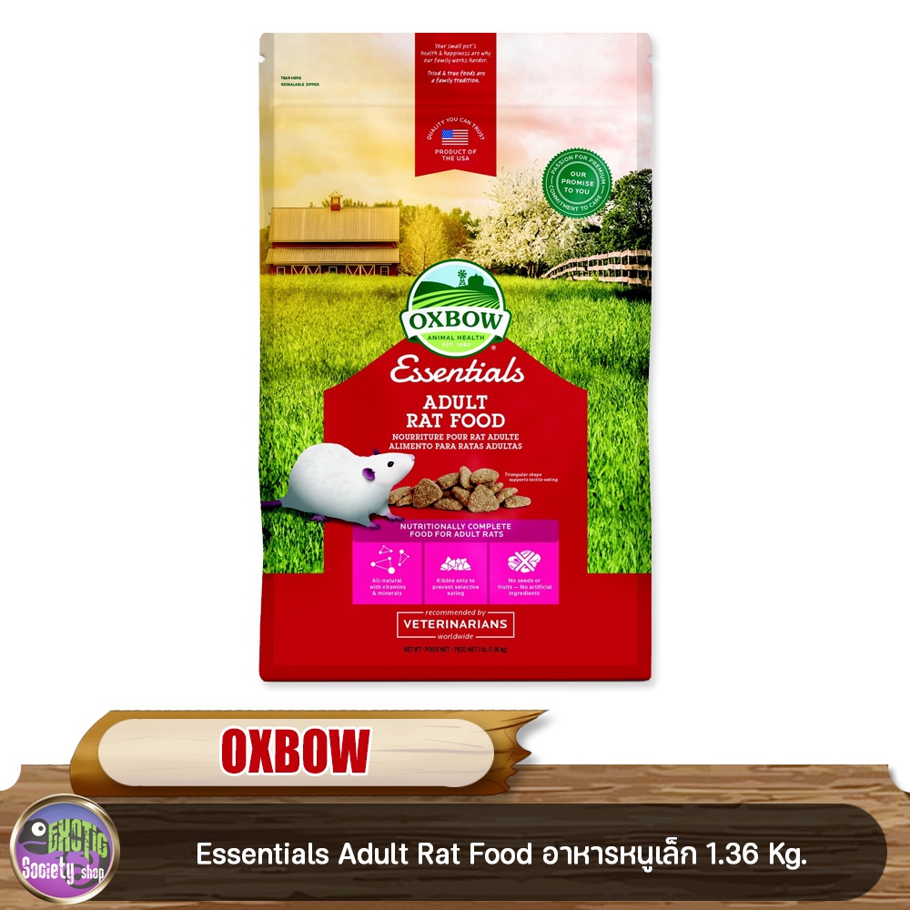 OXBOW Essentials Adult Rat Food อาหารหนูแรท อาหารหนูขาว,อาหารหนู,สัตว์ ...