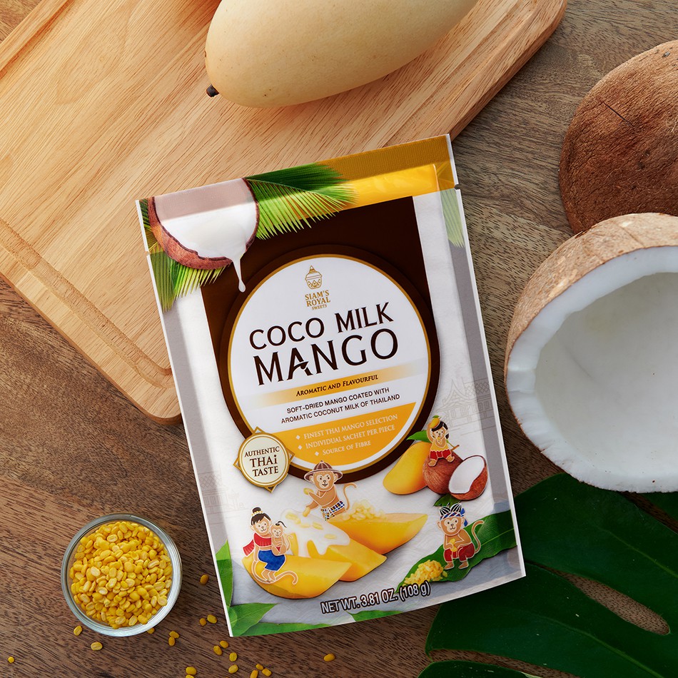 Siam's Royal Coco Milk Mango 108g (มะม่วงเคลือบกะทิ 108 กรัม) | Shopee Thailand