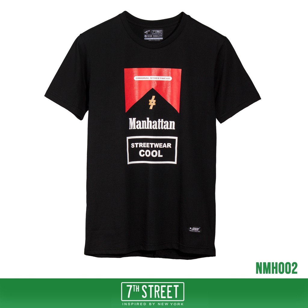 7th Street เสื้อยืด รุ่น NMH002 Manhattan logo parody-ดำ ของแท้ 100% ...
