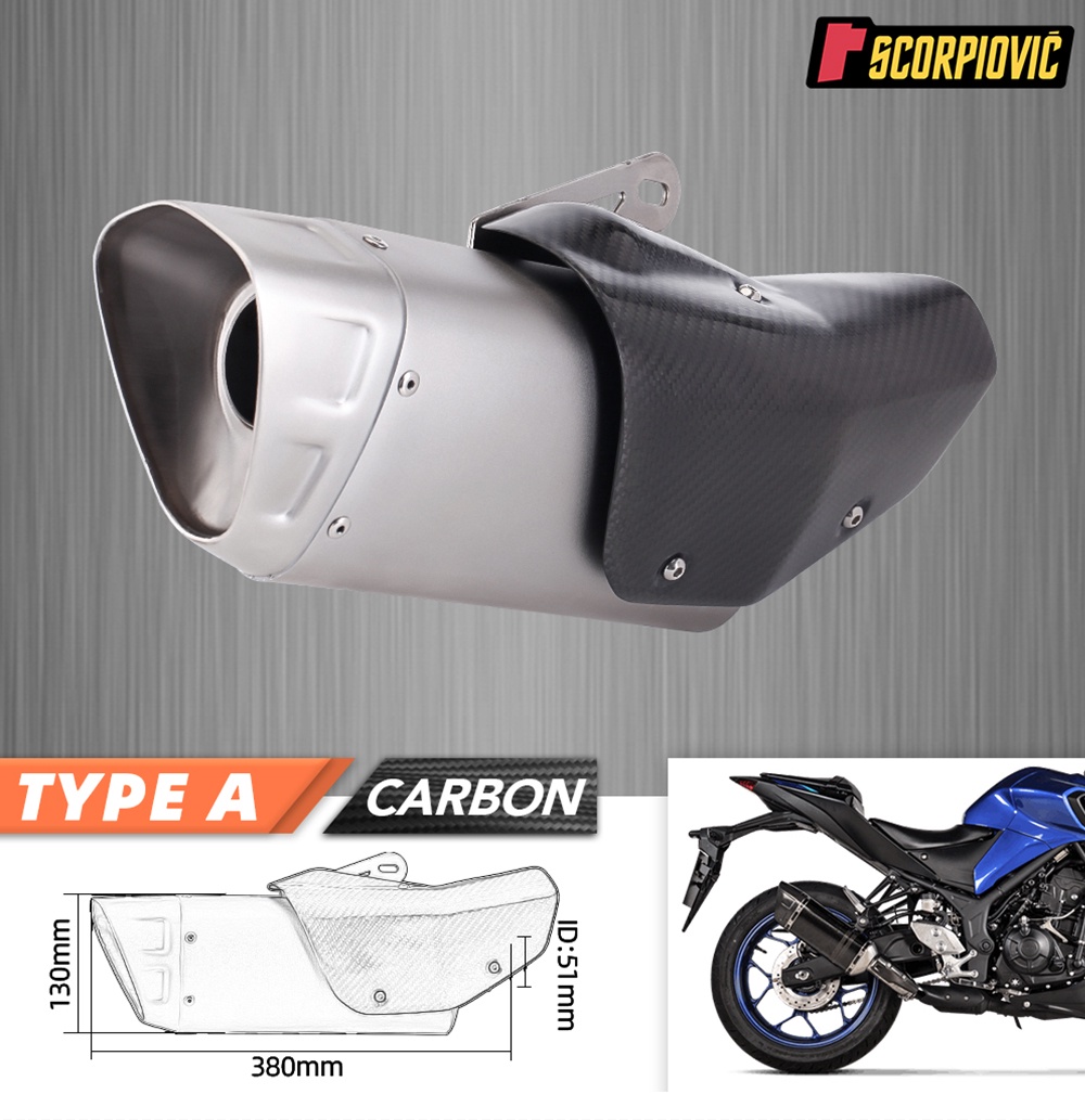38-51mm universal motorcycle exhaust pipe CBR300 Little Monkey MSX125 ...