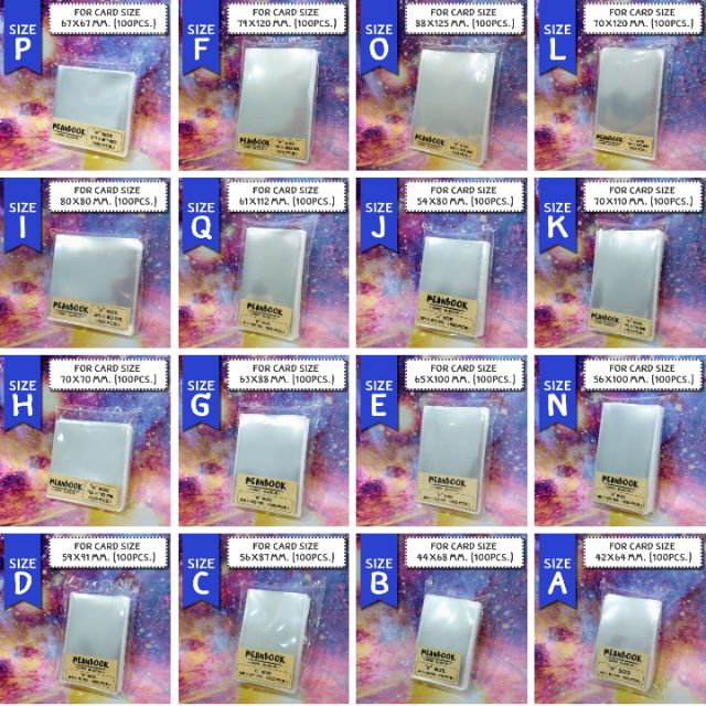 ซองใส่การ์ด Size F Card Sleeve (ขนาดการ์ด 80x120 mm.) | Shopee Thailand