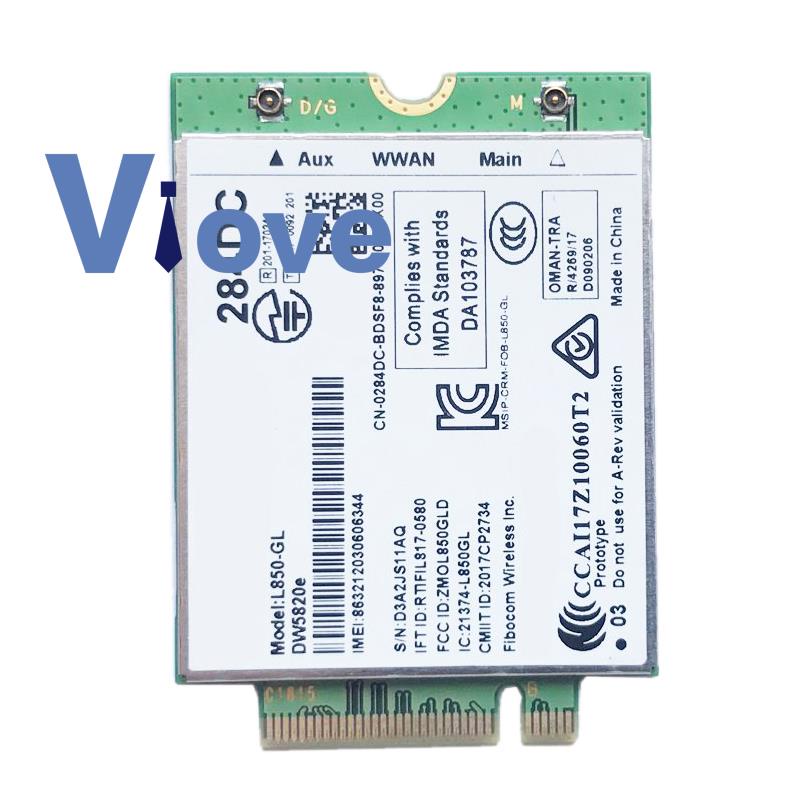 การ์ด Dw5820E L850-GL LTE 4G ule 0284DC 284DC สําหรับแล็ปท็อป Dell 3500 ...