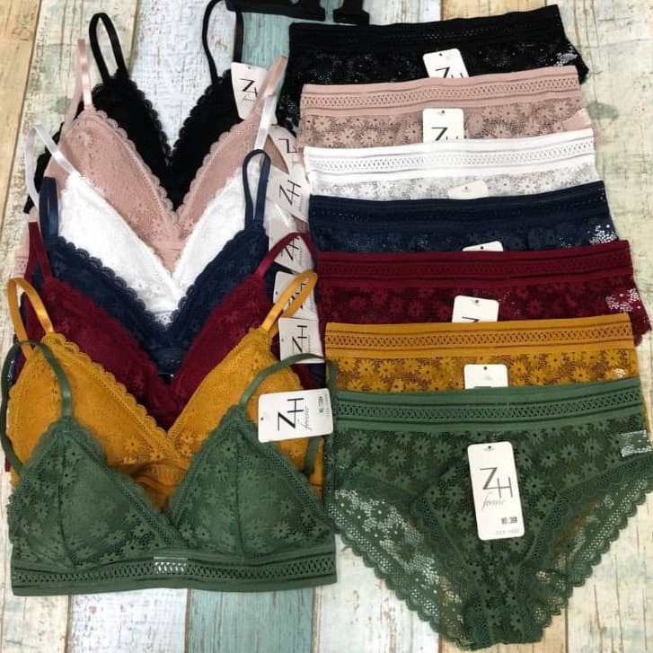 ชุดชั้นในบราลูกไม้+กางเกงใน Zh forever No.7388-38 พร้อมส่ง กดติดตาม ...