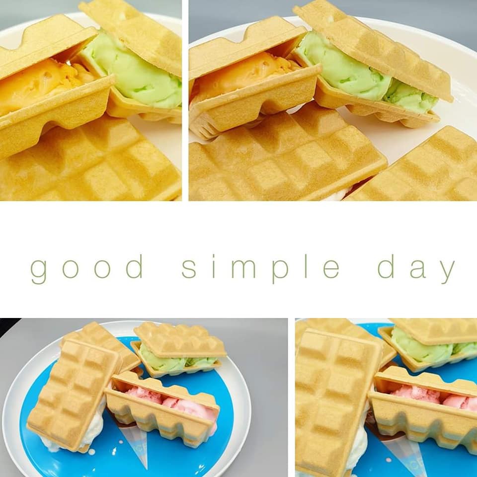 โคนแซนวิช(โมนาก้า) // Monaka Sandwich Cone = ขนาดบรรจุ 10 ชิ้น / ห่อ ...