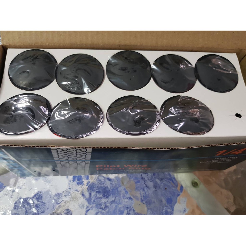 แผ่นปะยางดอกเห็ด Pilot Wire Patch Plug (1 กล่อง 18 ดอก) กลาง 1/4" (0. ...