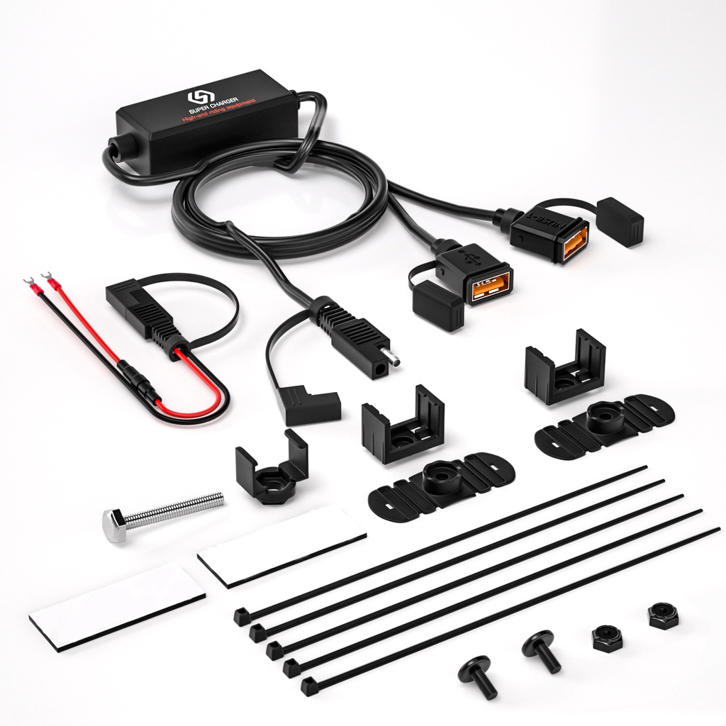 Motorcycle USB Fast Charger SAE To USB Adapter Quick Disconnect Plug ...