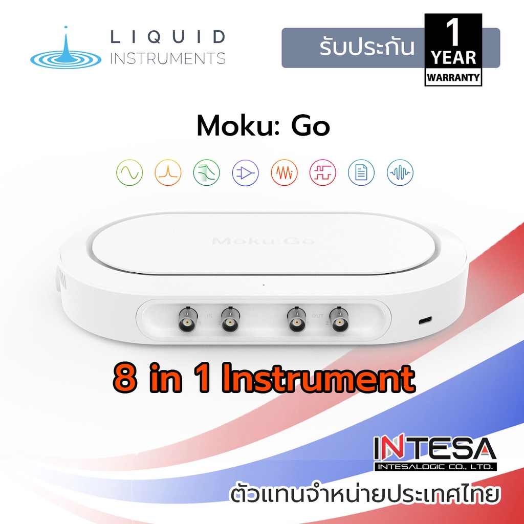 Moku GO รุ่น M0 เครื่องมือวัด All-in-One ออสซิลโลสโคป, สเปกตรัม, ฟังก์ชั่นเจน, ลอจิก, Datalogger ...