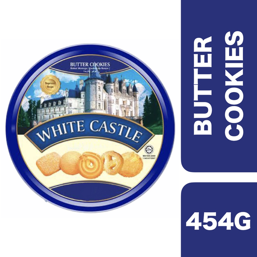 White Castle Butter Cookies (Blue Tin) 454g ++ ไวท์คาสเซิล คุกกี้เนย ...