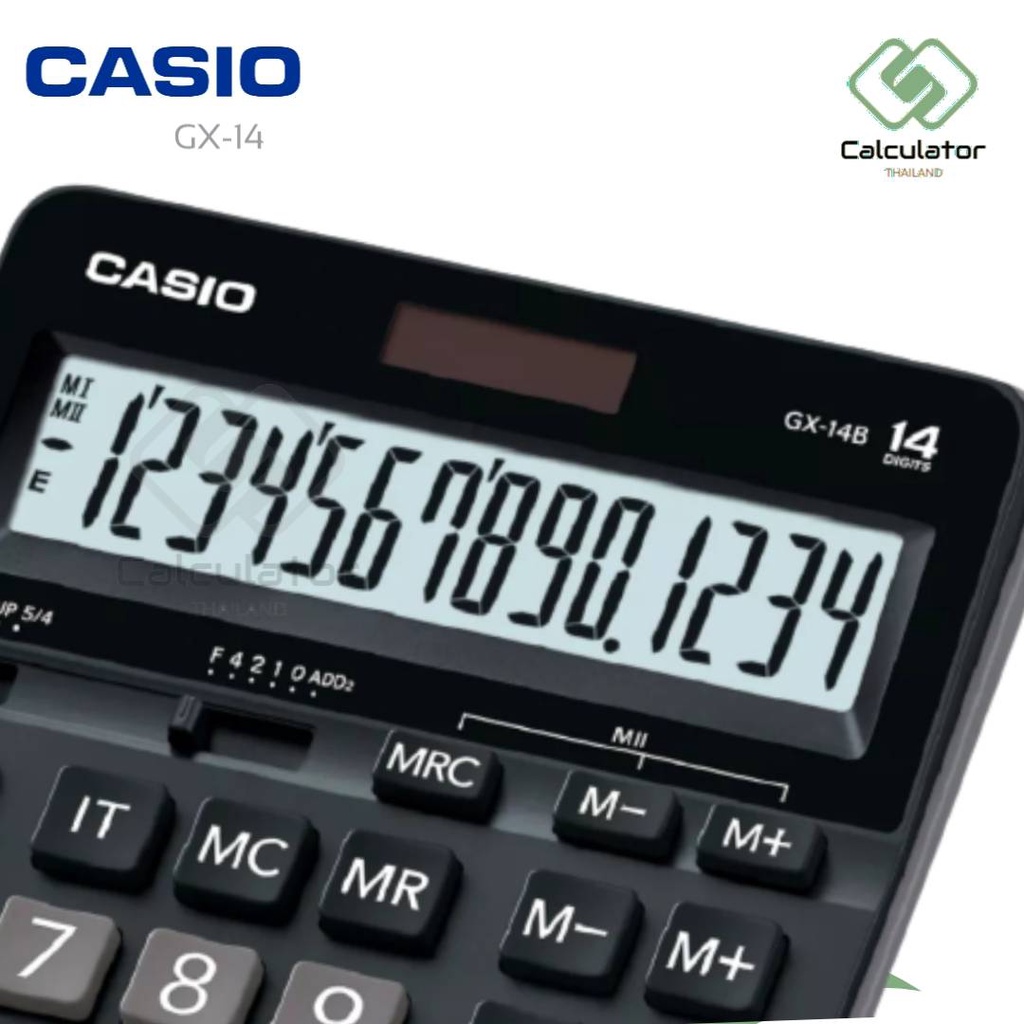 เครื่องคิดเลข สีดำ 14 หลัก คาสิโอ CASIO GX-14B | Shopee Thailand