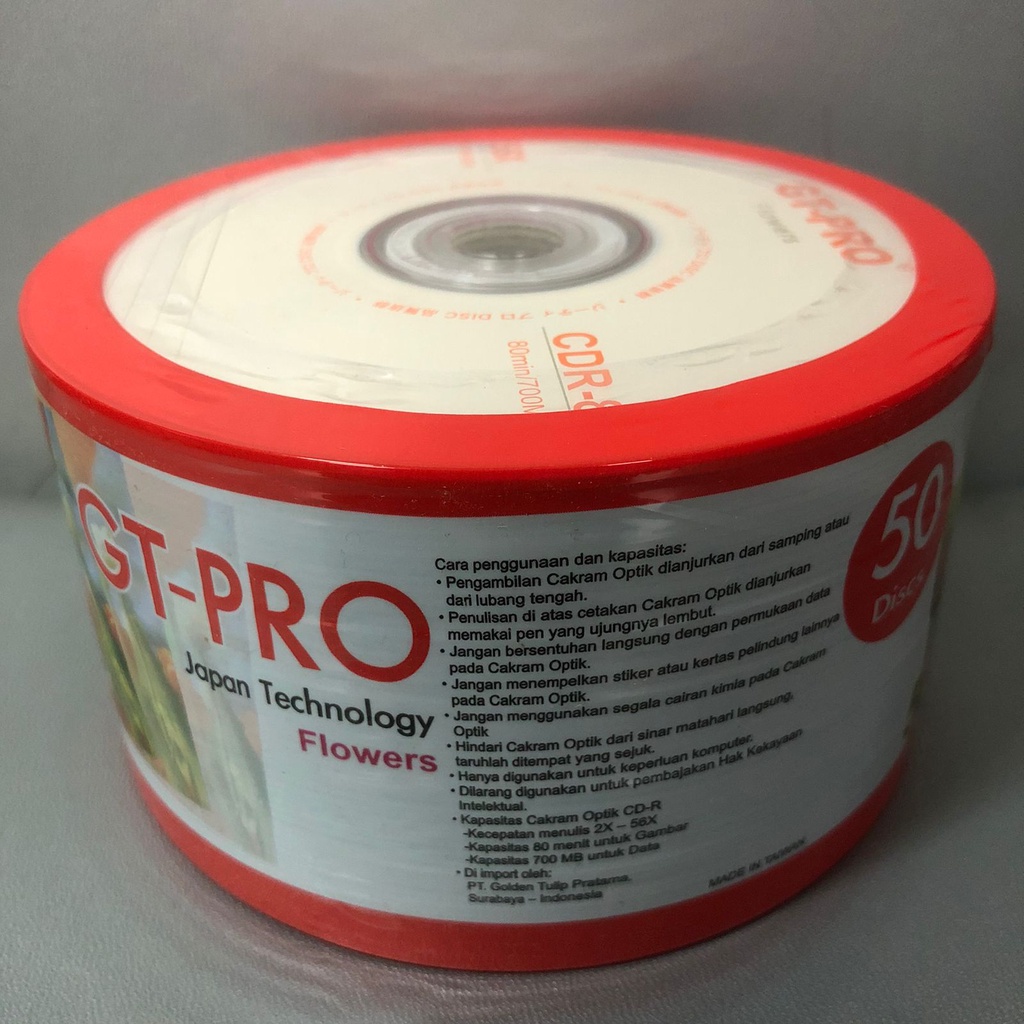 Cdr GT-Pro 700Mb เนื้อหาแกน 50 ชิ้น Bulk CD-R 700 MB GT Pro Butterfly ...