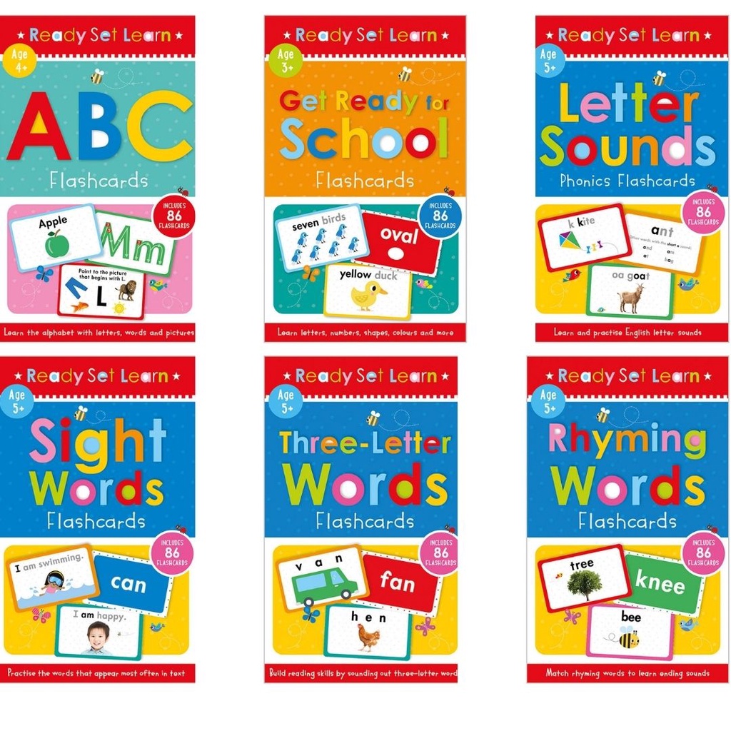 Set Learn Flashcard : Get For School/ABC/Letter Sounds Phonics/Rhyming ...
