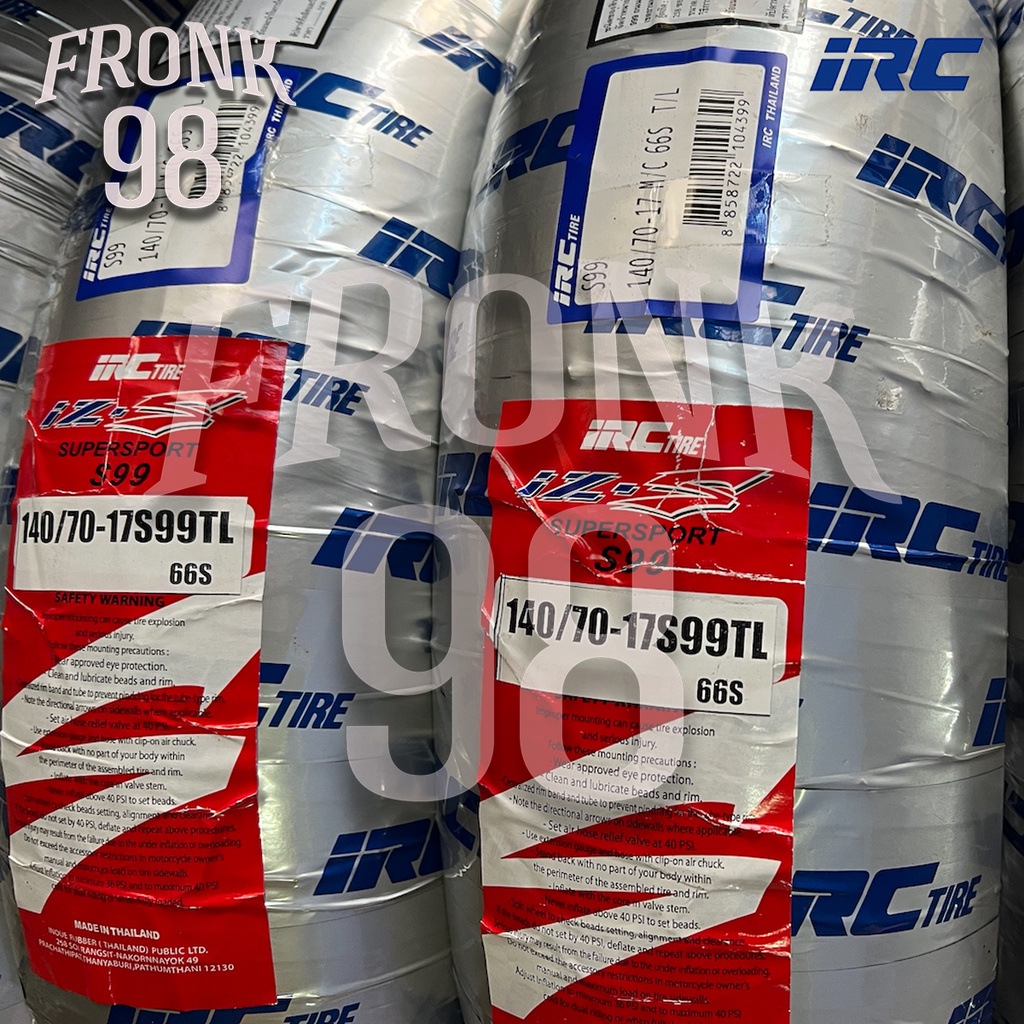 IRC IZ-Ss S99T ขอบ17 TL ยางรถมอเตอร์ไซค์ : CBR ,R3 ,Z300 ,NINJA ,WAVE ,MIO | Shopee Thailand