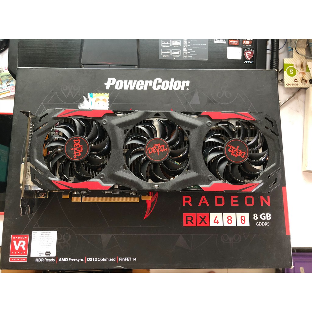 VGA (การ์ดจอ) RX 480 8GB GDDR5 PowerColor Red Devil | Shopee Thailand