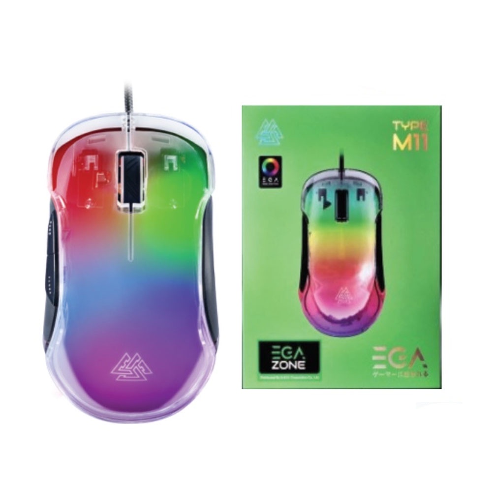 EGA Type M11 RGB Gaming Mouse เมาส์มาโคร - ใส | Shopee Thailand
