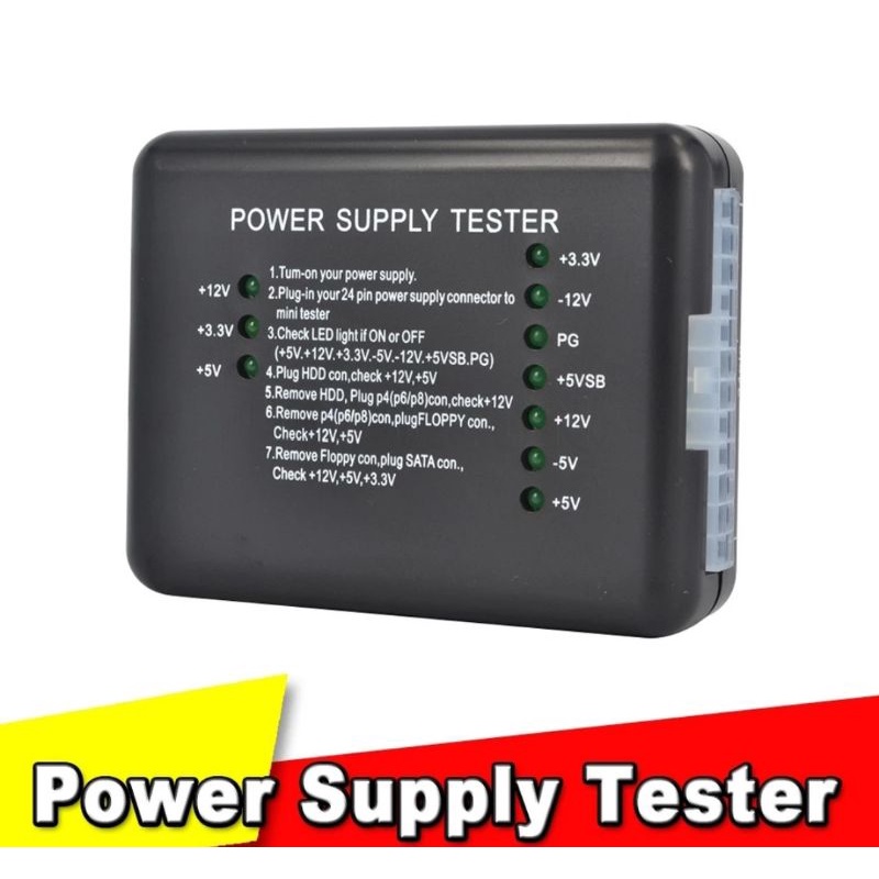 Power Supply Tester Checker LED 20/24 PinสำหรับPSU ATX SATA HDD Tester ...