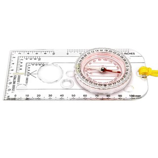 เข็มทิศ เข็มทิศลูกเสือ สำรวจใช้กับแผนที่ Map Ruler Compass NV40-3A ...