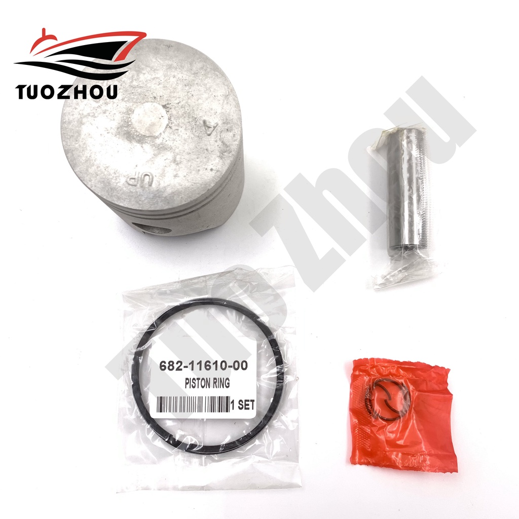 ชุดลูกสูบ Std 6E7-11631-00 พร้อมแหวนลูกสูบ สําหรับเรือ Yamaha 2T 9.9 15HP 682 684 63V 63W series ...