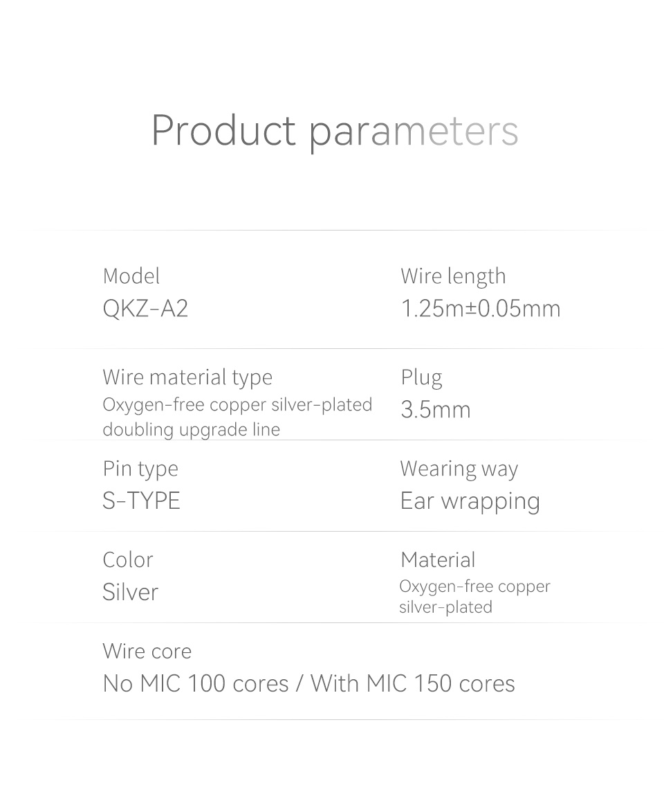 Qkz A2 ความบริสุทธิ์สูงเงิน QDC KZ C Pin หูฟังอัพเกรดสายสําหรับ Castor ...