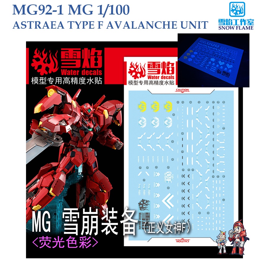 ดีคอลน้ำ [SNOW FLAME] SMG92-1 s ASTRAEA TYPE F AVALANCHE UNIT MG 1/100 ...