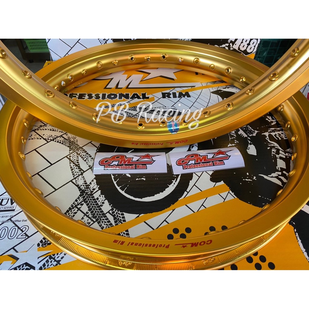 ล้อคอม Com Professional Rim ขนาด1.85ขอบ17 สีทอง/เงิน ราคาต่อคู่ ล้อกาบ ...