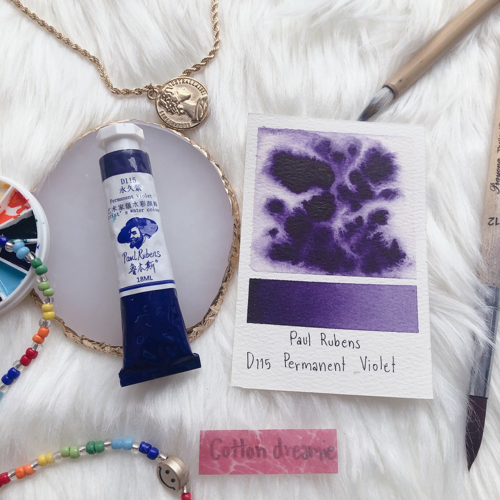 สีน้ำ Paul Rubens เกรดอาร์ตติส สี Permanent Violet แบ่งขาย2ml. | Shopee ...